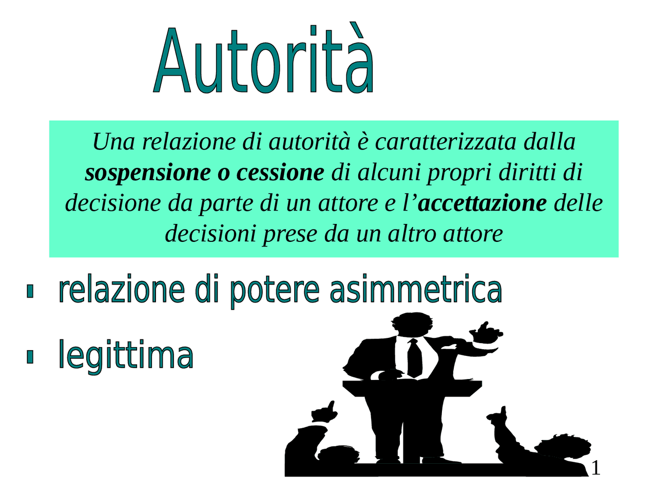 ORGANIZZAZIONE AZIENDALE - lezione 5: l'Autorità - Docsity