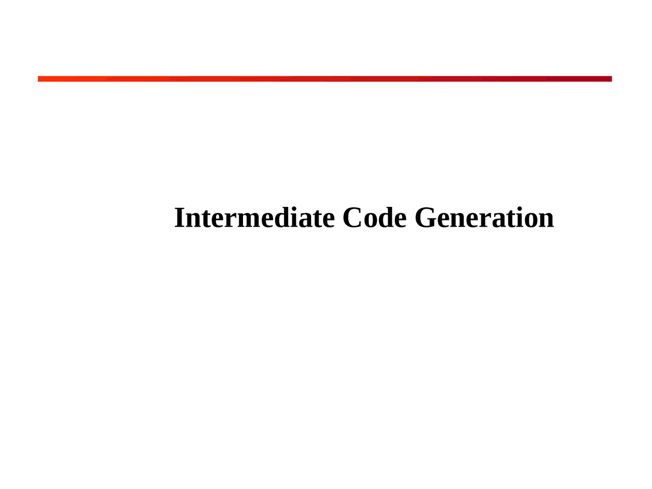 Oops Intermediate Code Generation Docsity