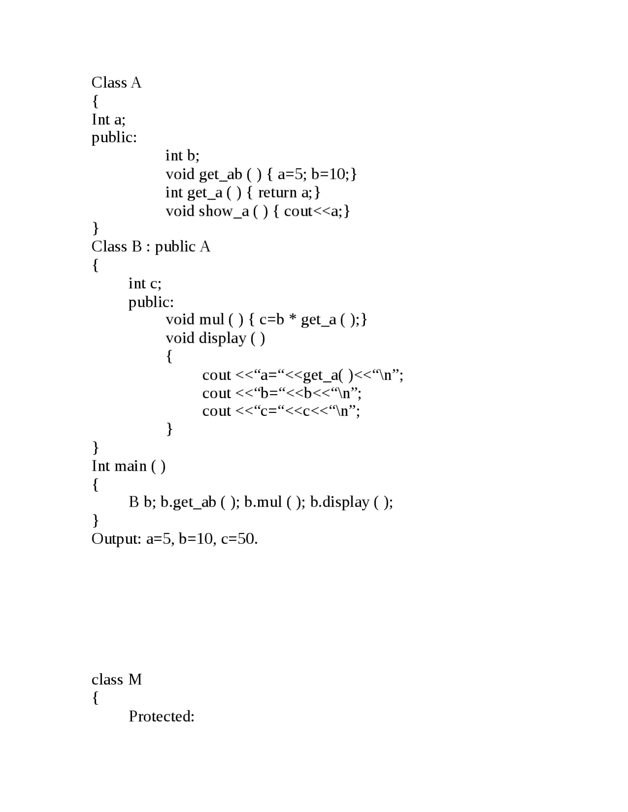 Oops Inheritance Docsity