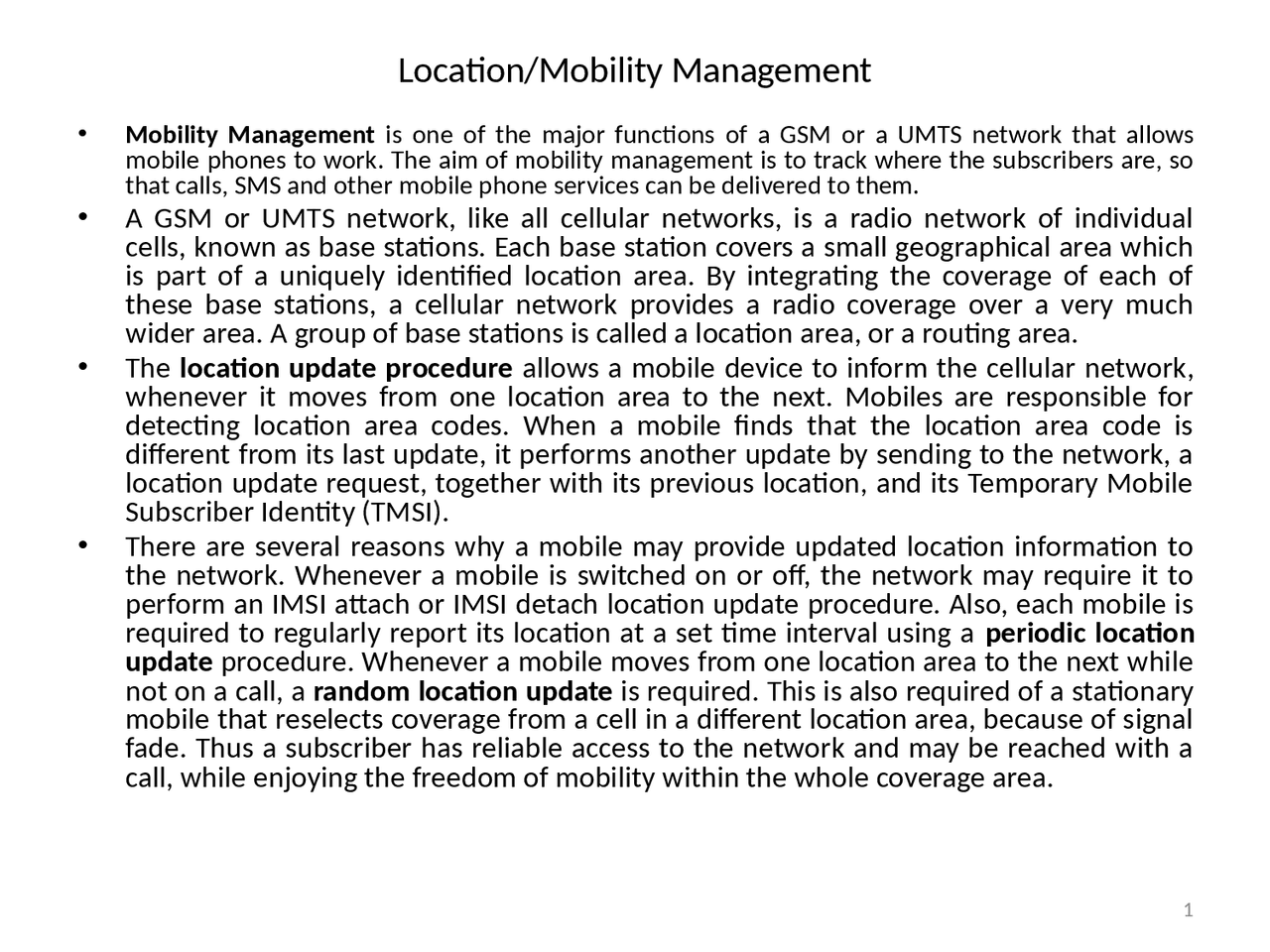 Mobile Computing Location Mobility Management Docsity