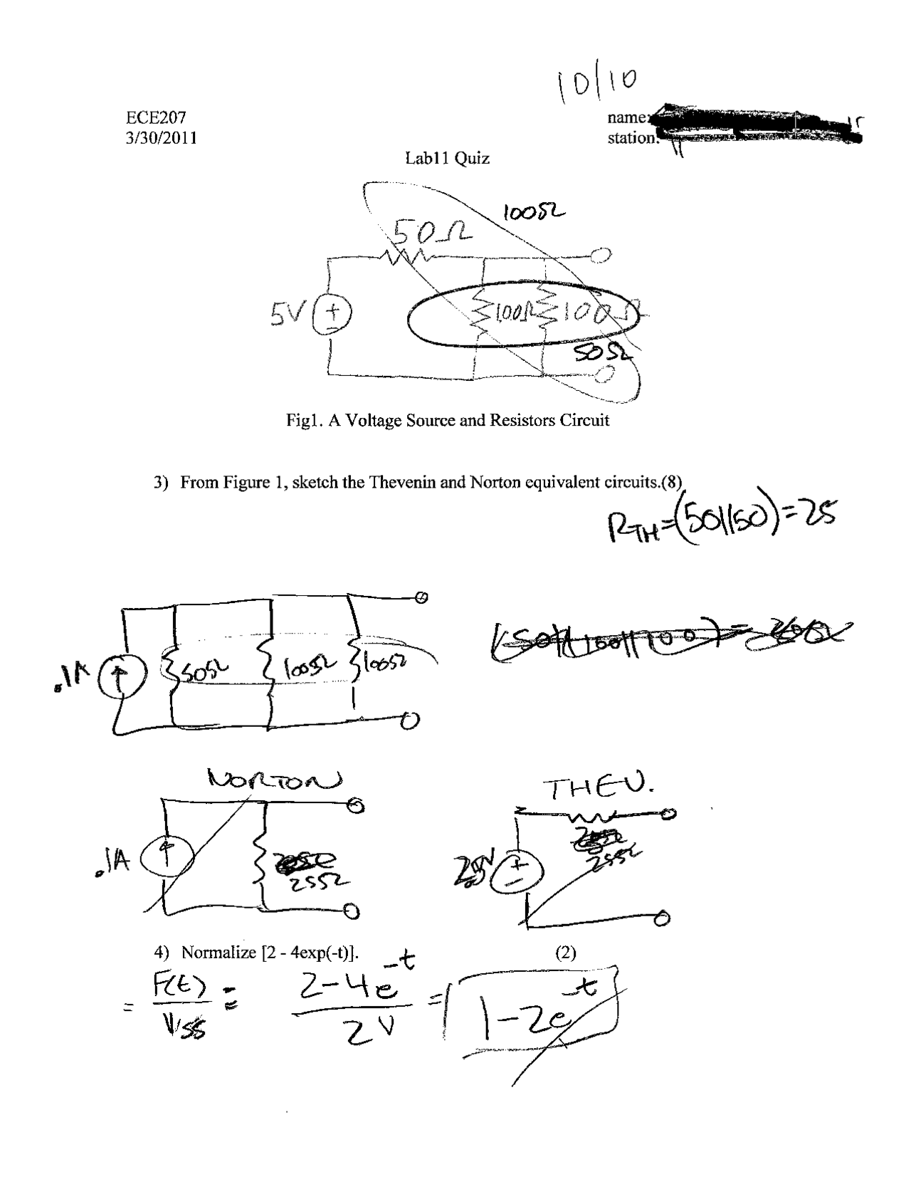 Solutions to Lab 11 Quiz - Electronic Measurement Techniques | ECE ...