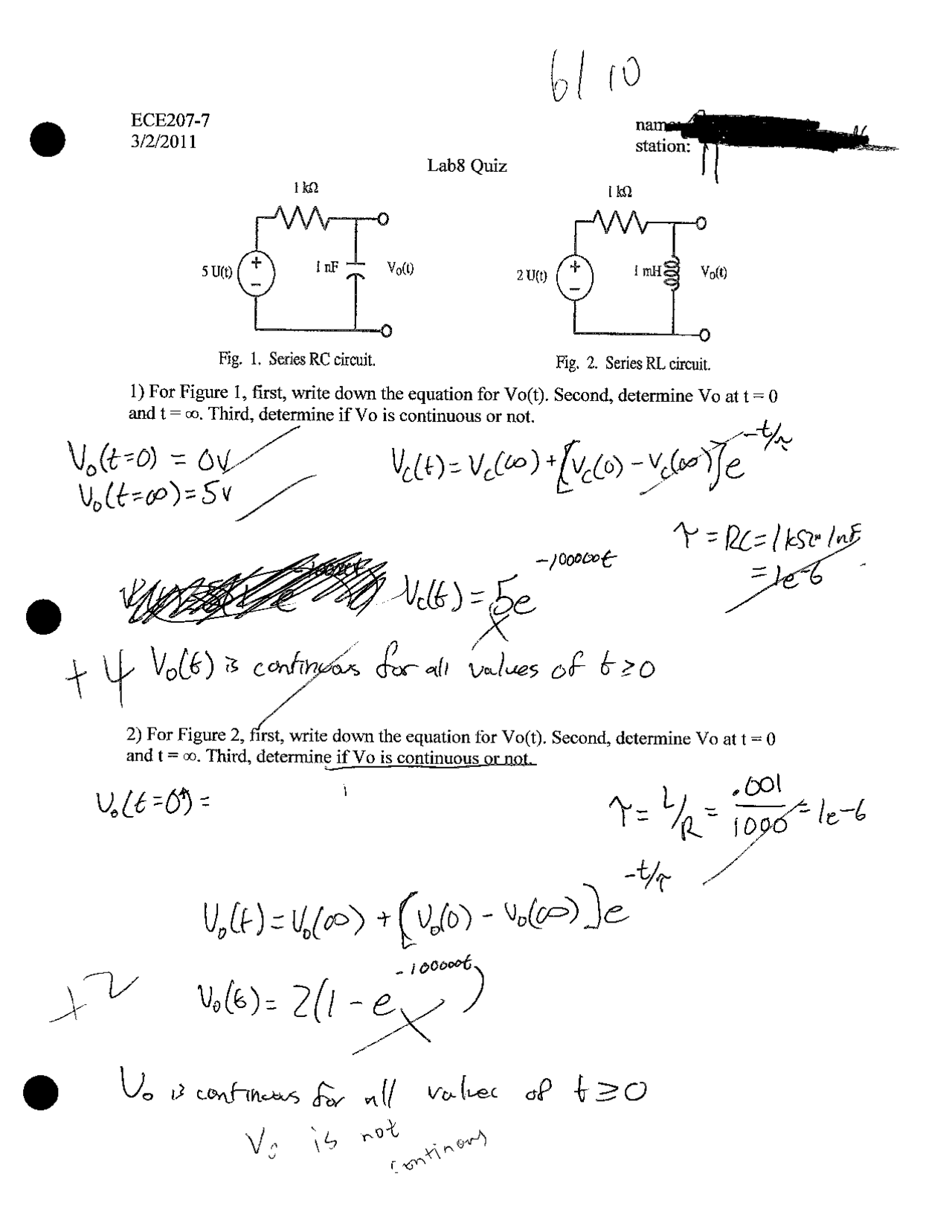Electronic Measurement Techniques Solutions For Lab 8 Quiz Ece
