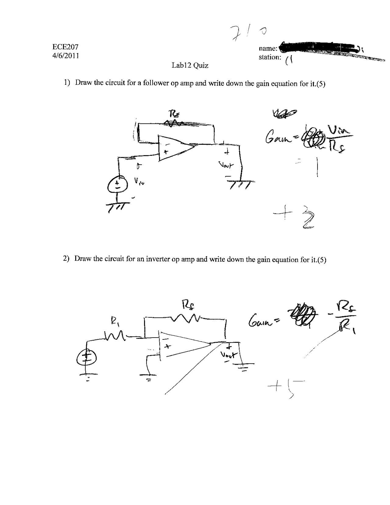 Lab 12 Quiz Answers Electronic Measurement Techniques Ece 20700