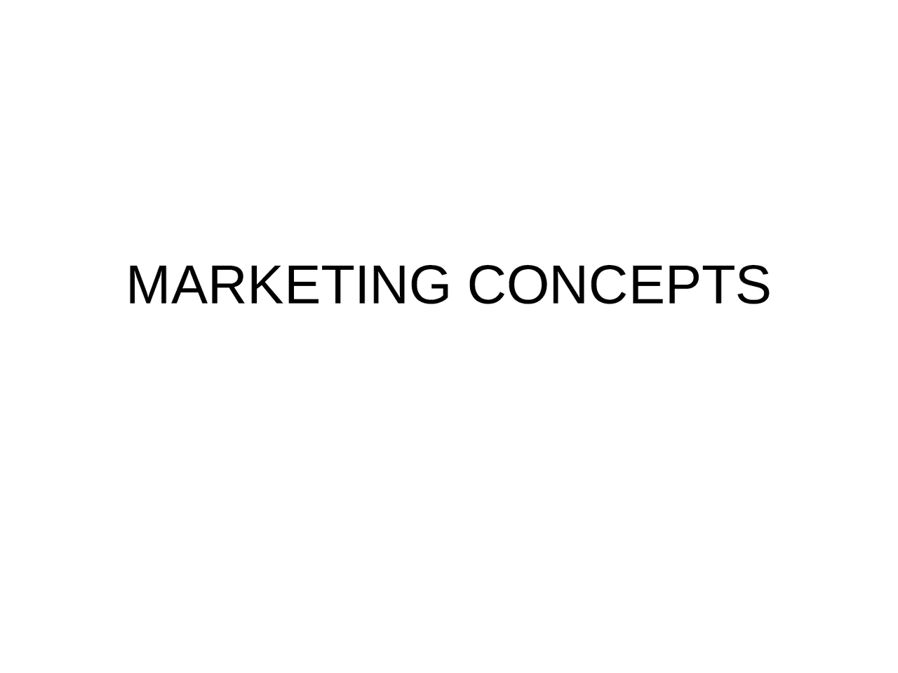 Principles of Marketing - MARKETING CONCEPTS - Docsity