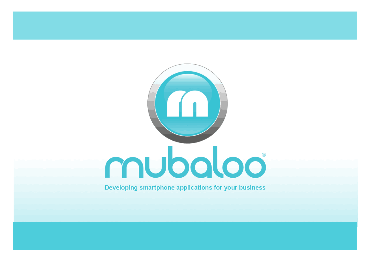 Mubaloo Lecture Slides Computer Science Docsity
