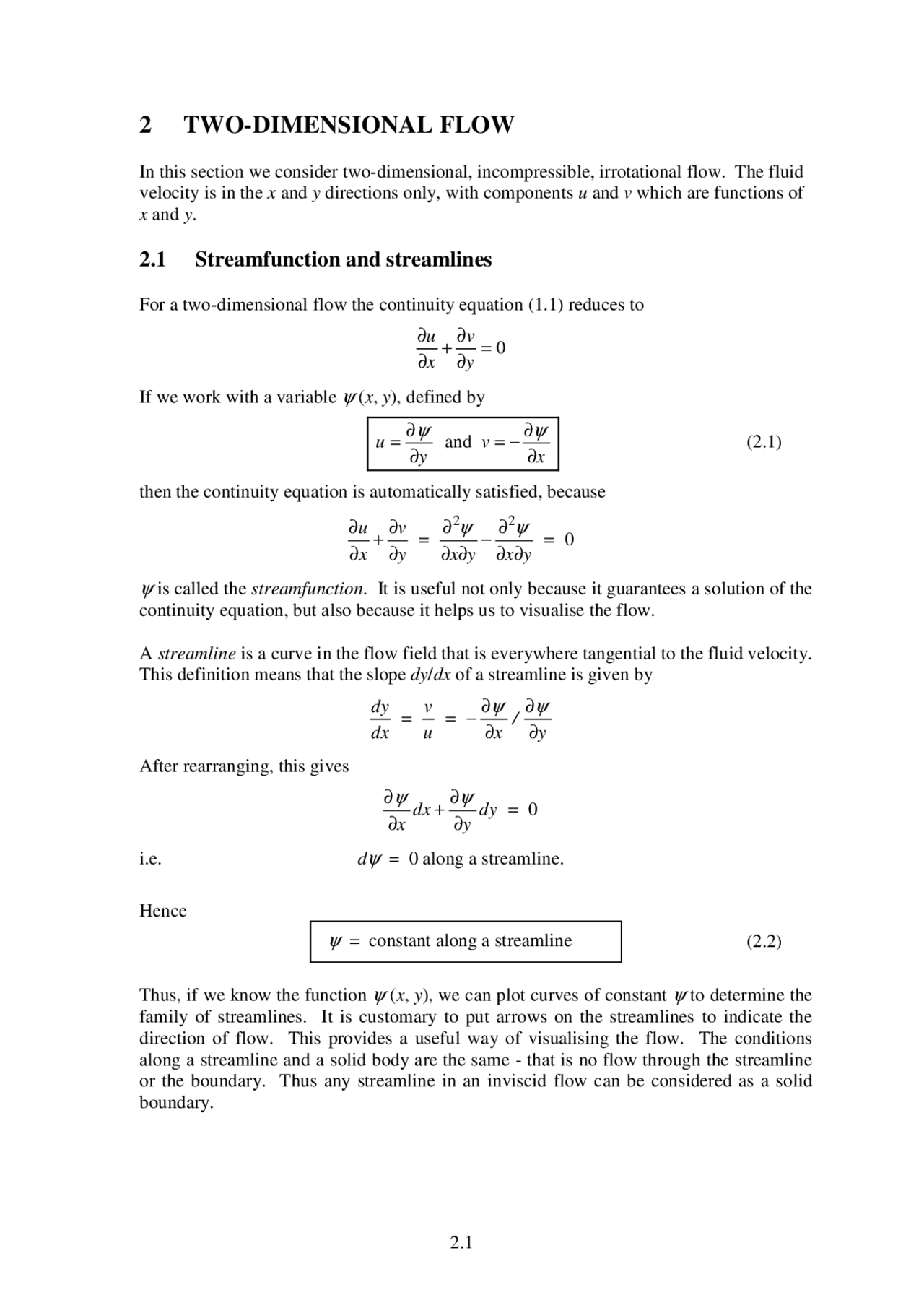 Two Dimensional Flow, Lecture Notes- Physics 1 | Study notes Physics ...