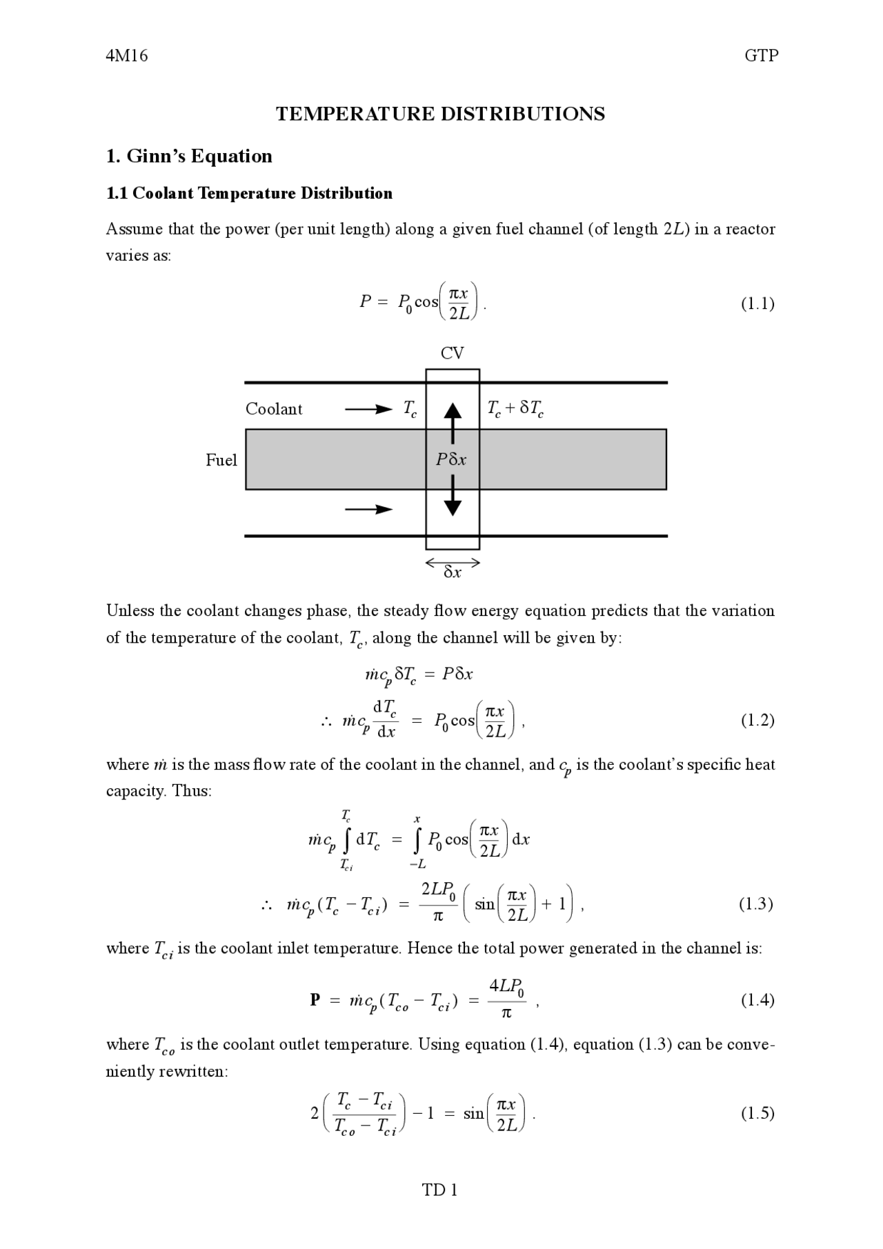 Temperature Distribution, Lecture Notes- Physics - Docsity