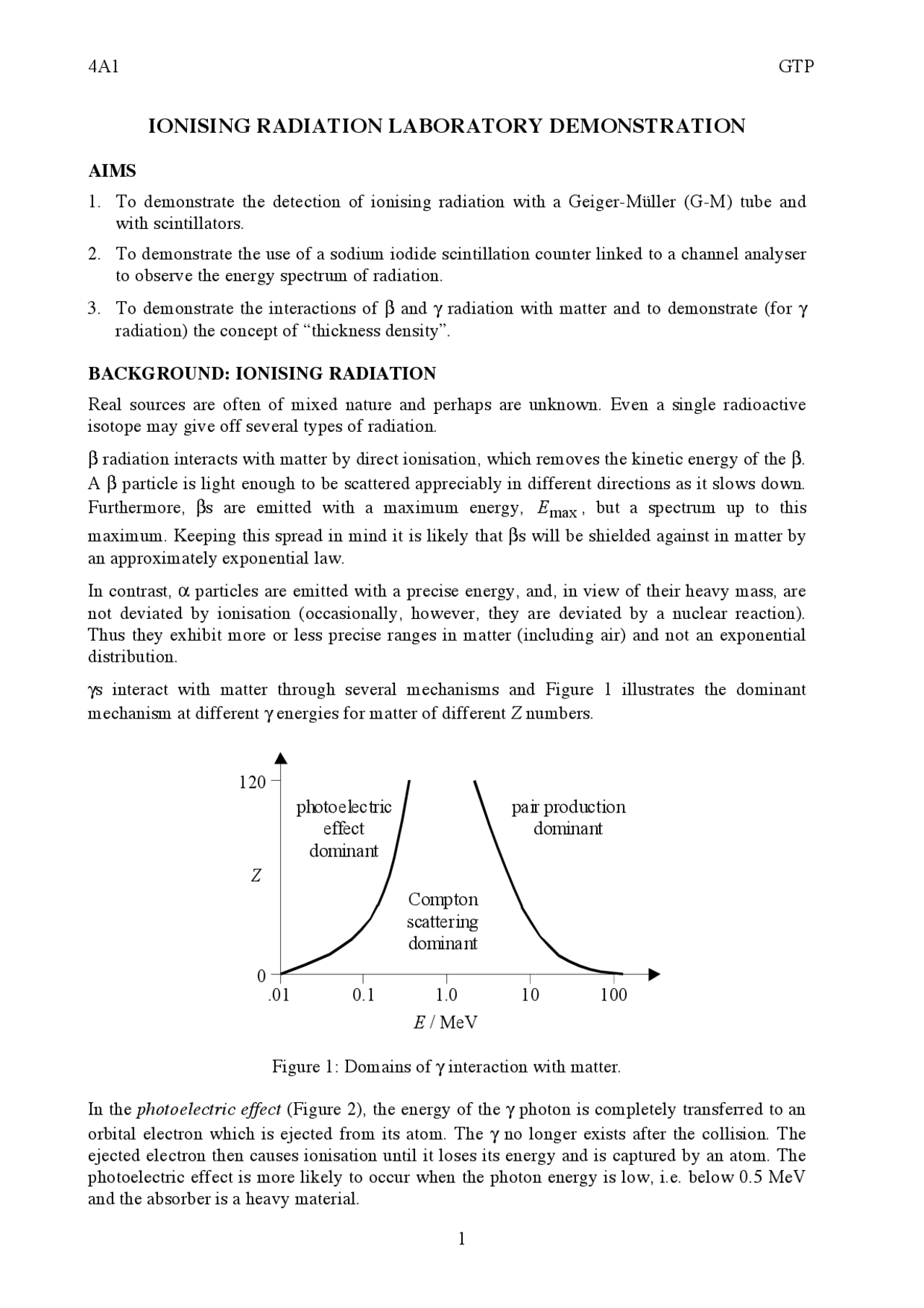 Ionizing Radiation ,Physics, Lecture Notes- Physics - Docsity