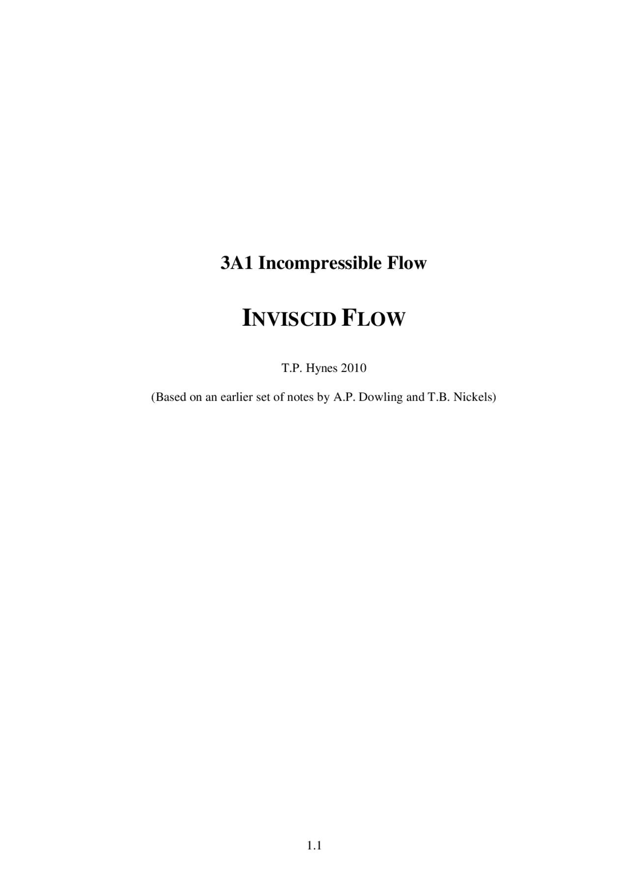Inviscid Flow, Lecture Notes- Physics | Apuntes Física | Docsity