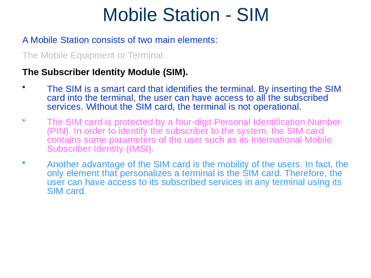 Global System For Mobile Communications Lecture 2 Mobile Computing