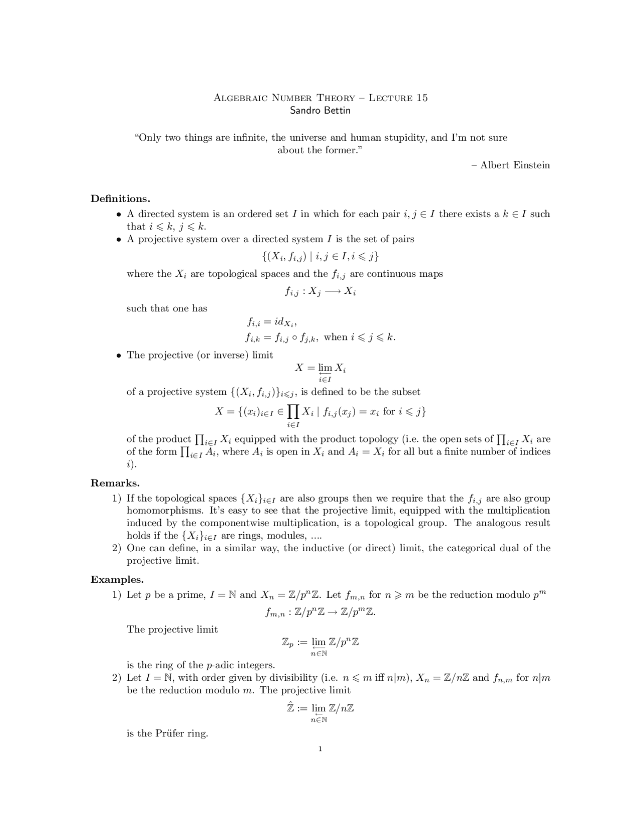 Number Theory Lecture Notes Maths 16 Docsity