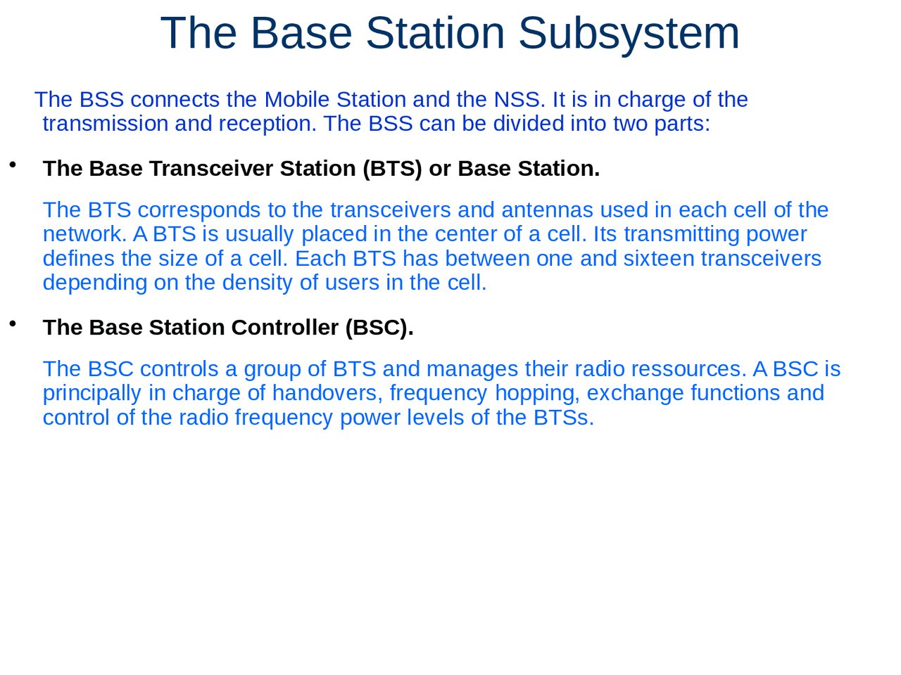 Global System For Mobile Communications Lecture 3 Mobile Computing Lecture Notes Mobile