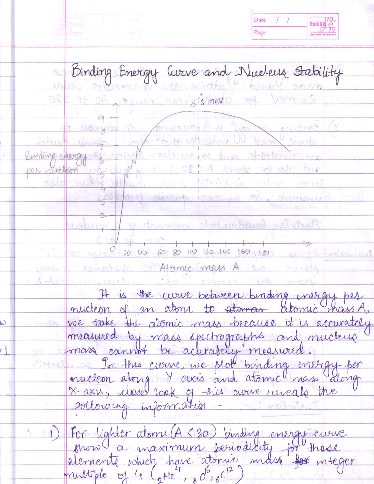 Physics Binding Energy Curve Notes Docsity