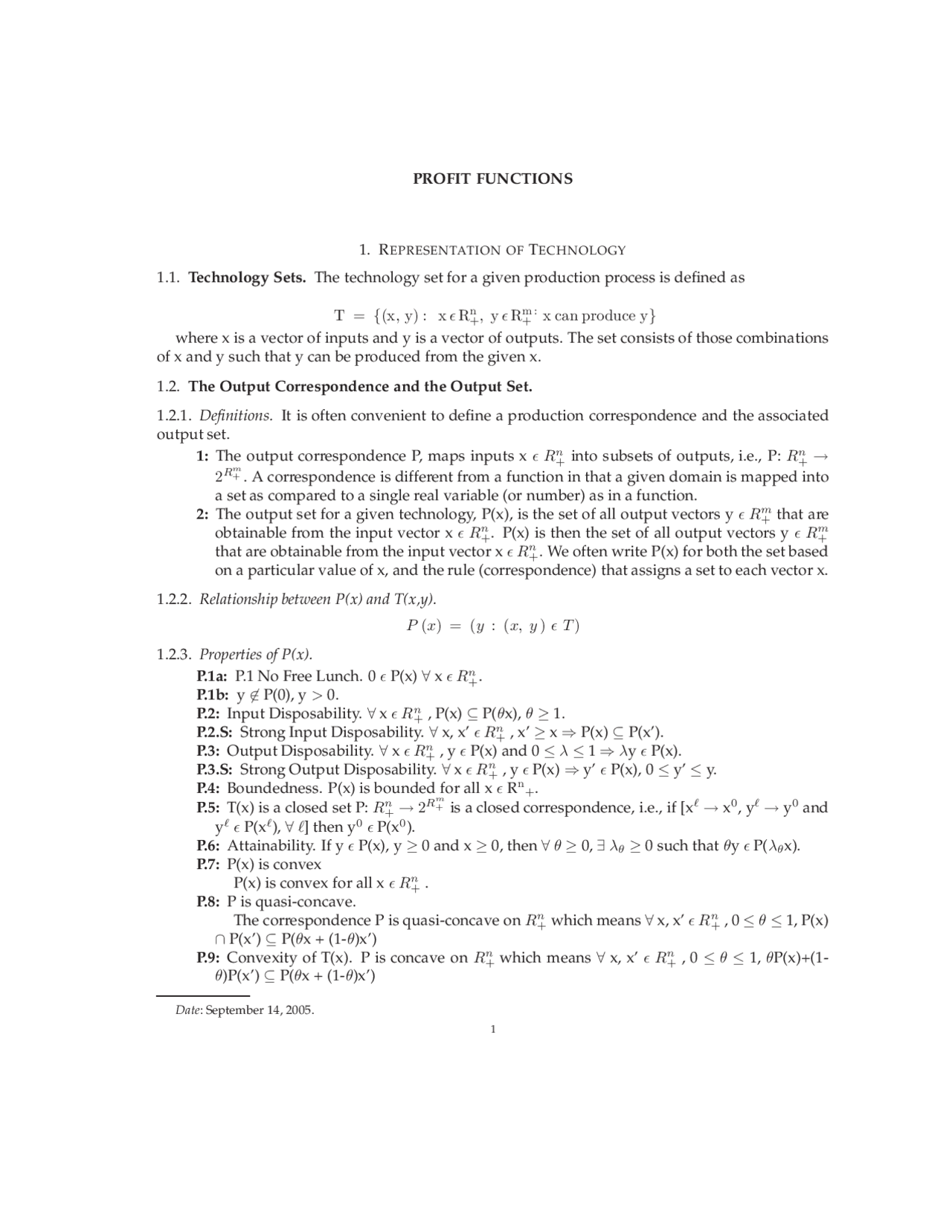 Profit Function Lecture Notes Economics Docsity Profit Function Lecture Notes Economics Docsity
