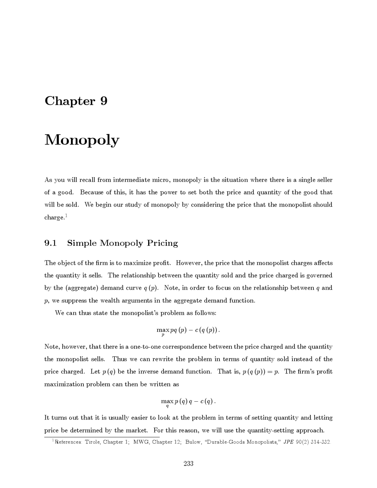 Microeconomics Theory Lecture Notes Economics 9 Docsity