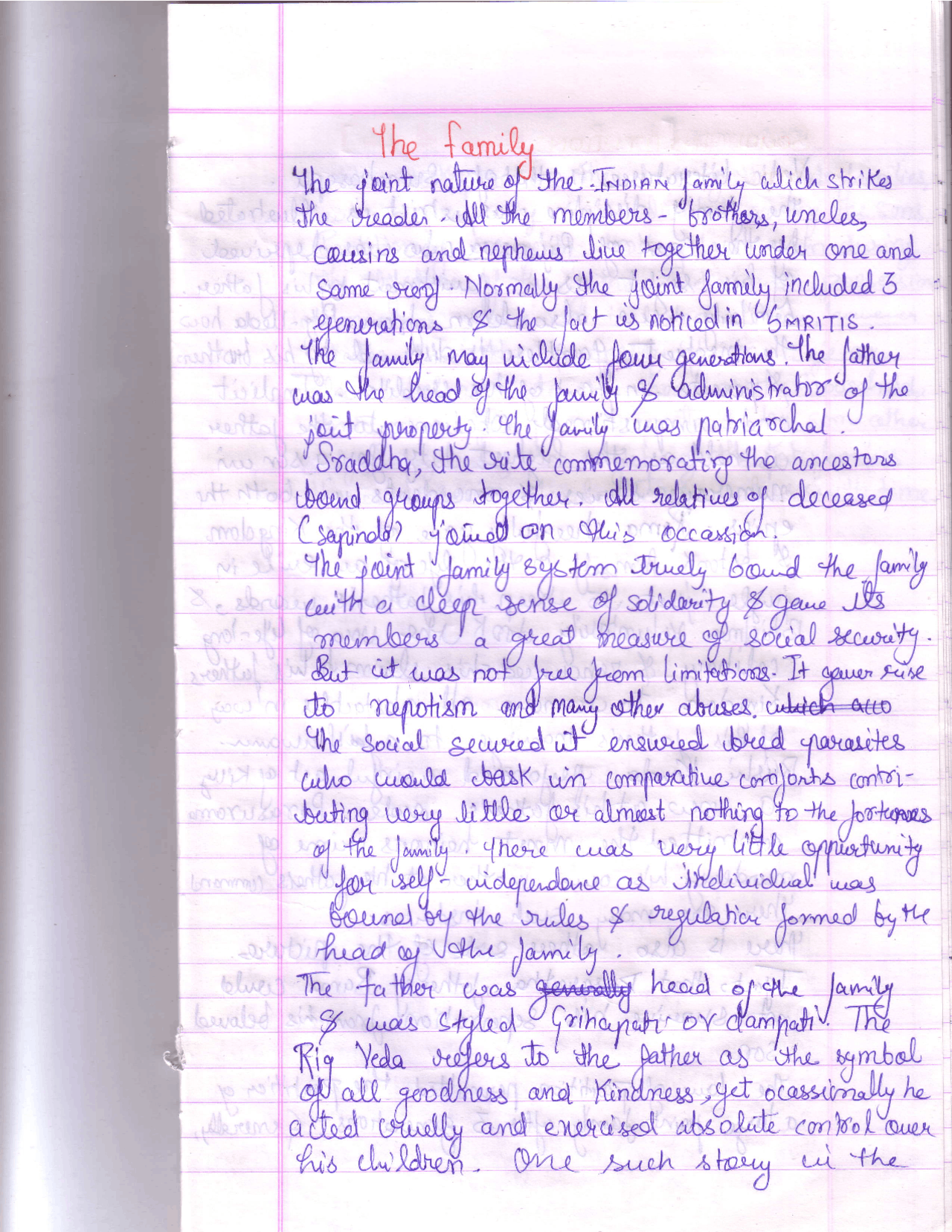 History - The Family - Notes - Reshma Umair - Docsity