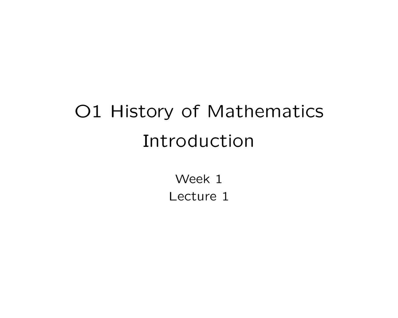 History Of Mathematics Lecture Notes Mathematics Docsity