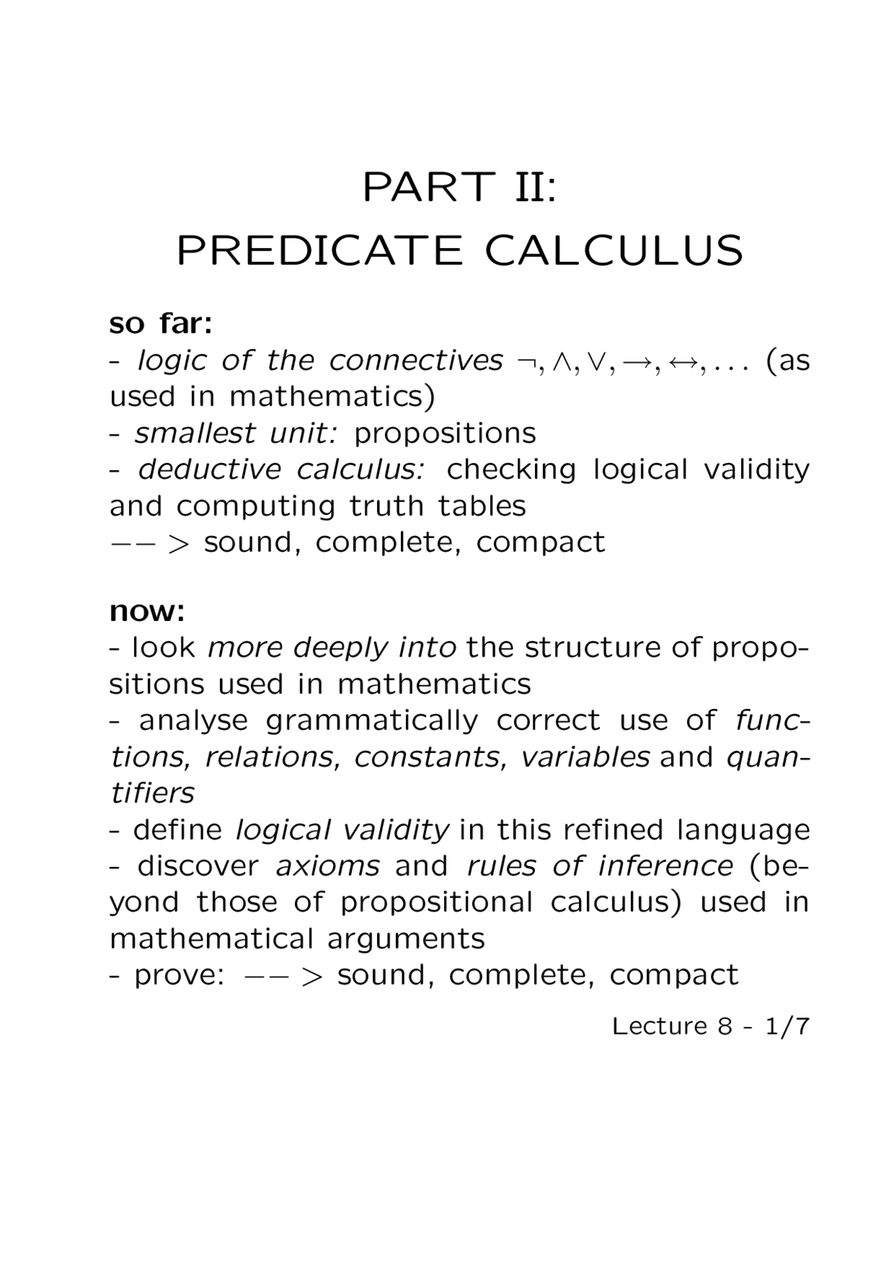 Predicate Calculus, Lecture Notes- Maths | Study notes Mathematics ...