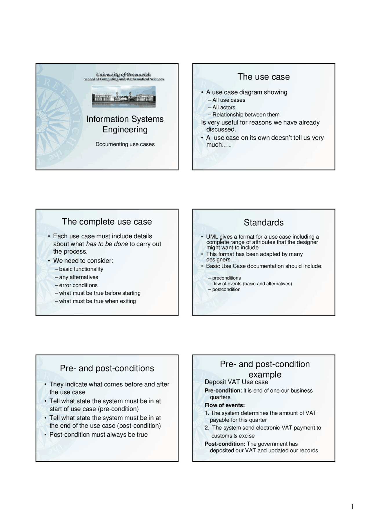 Information Systems Engieneering Lecture 7 Documenting Use Cases