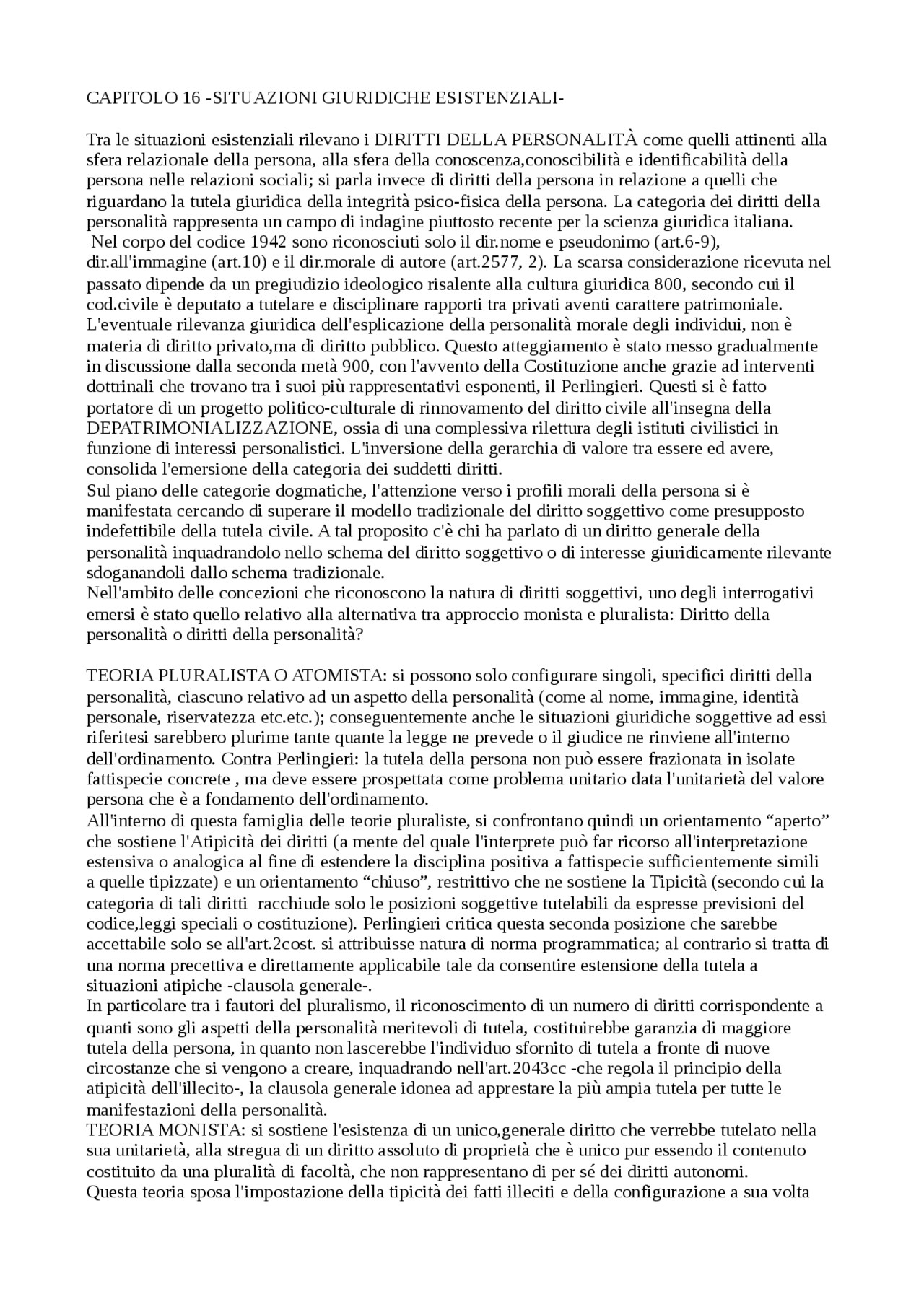 Riassunti Alcuni Capitoli Docsity