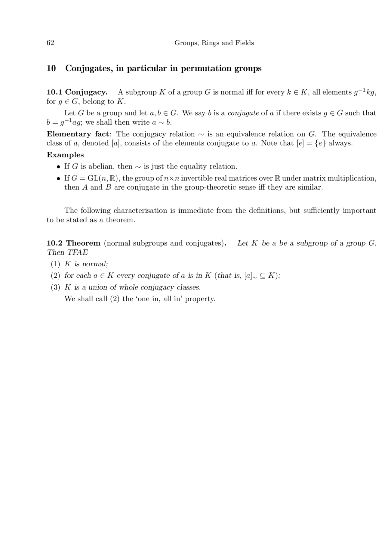 Groups Rings And Field Lecture Notes Mathematics 9 Docsity
