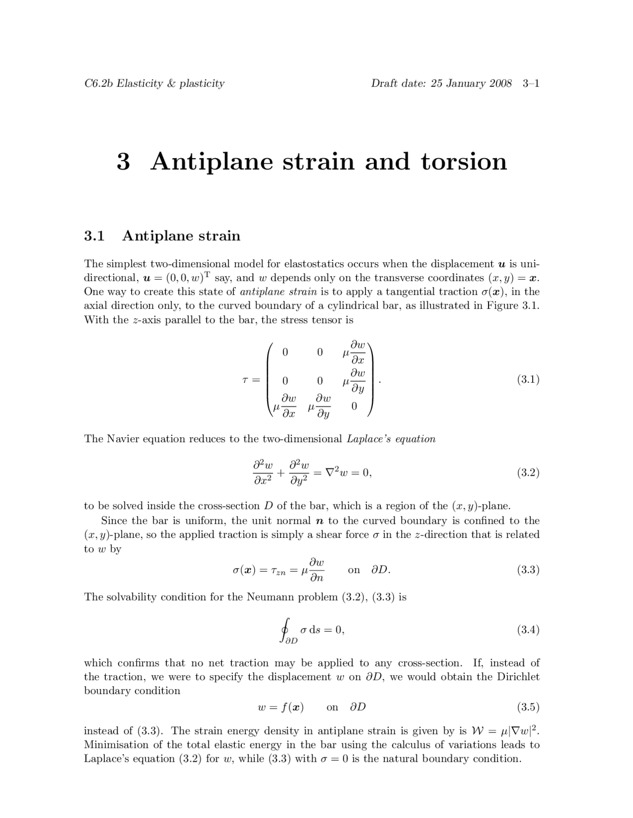 Elasticity And Plasticity Lecture Notes Mathematics 2 Docsity