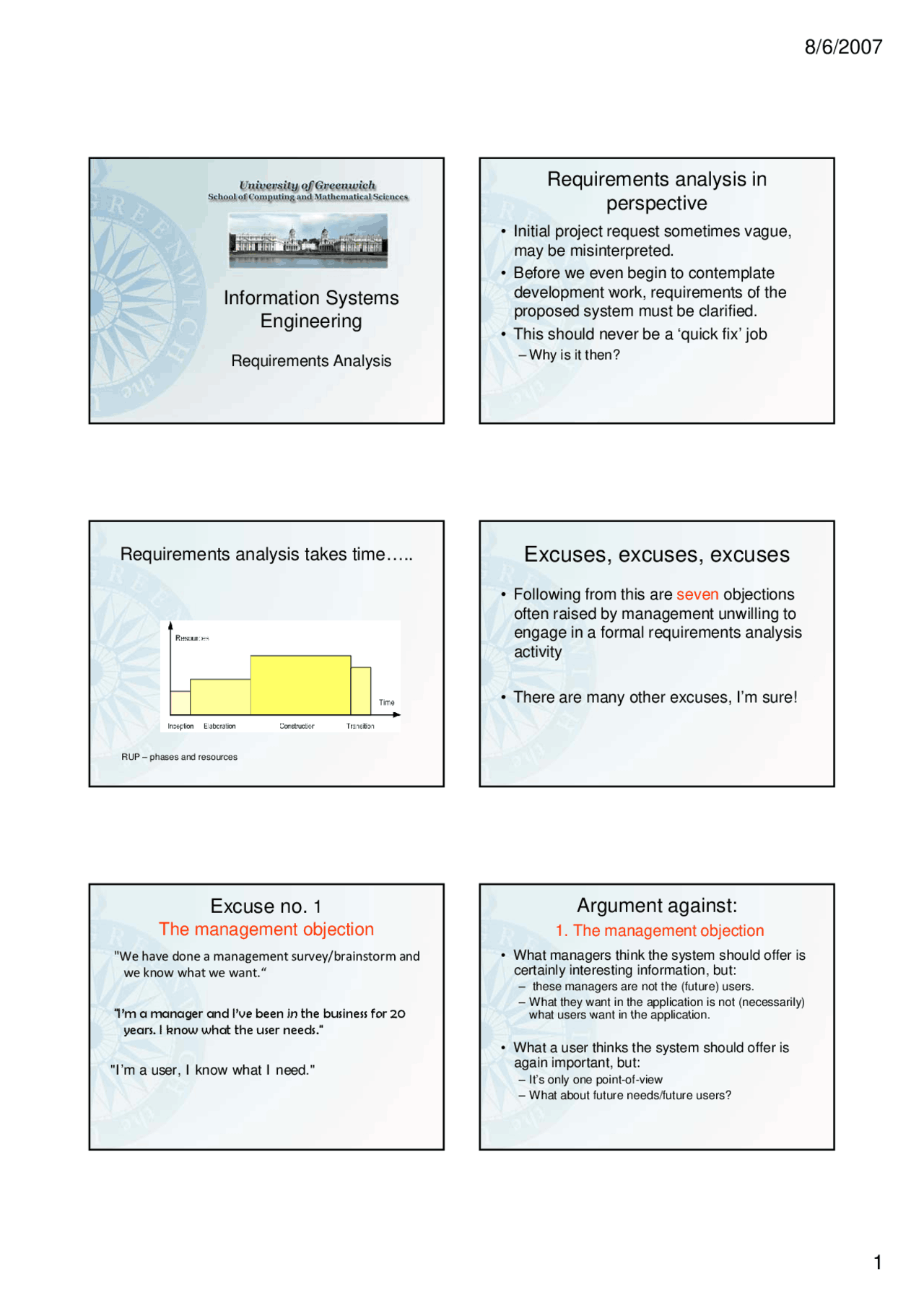 Information Systems Engieneering Lecture 6a Requirements Analysiszip