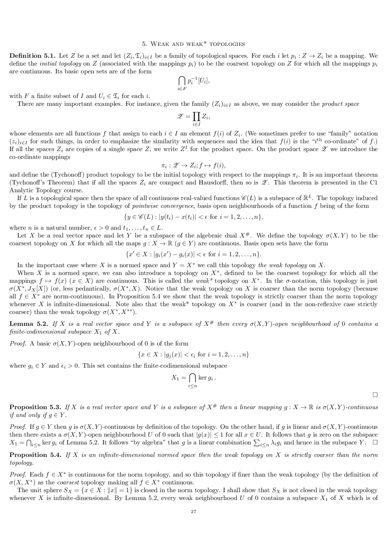 Vector Space Lecture Notes Mathematics 6 Docsity