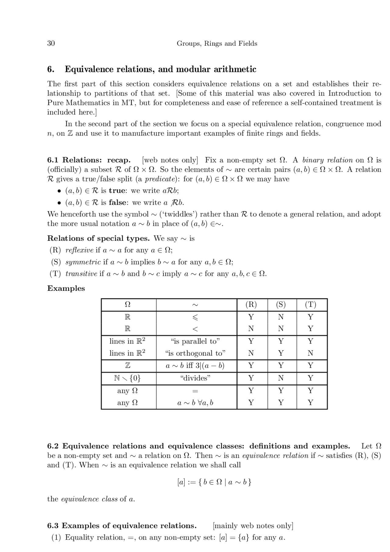 Groups Rings And Field Lecture Notes Mathematics 5 Docsity