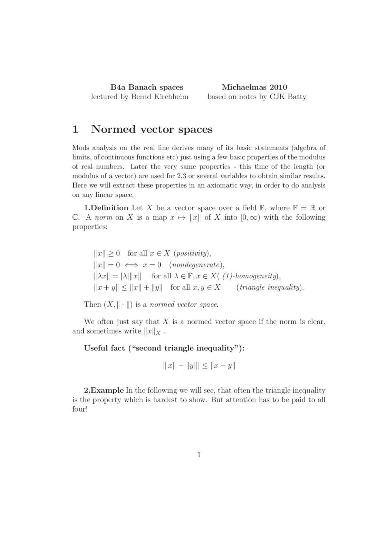 Branch Spaces Lecture Notes Mathematics 1 Docsity