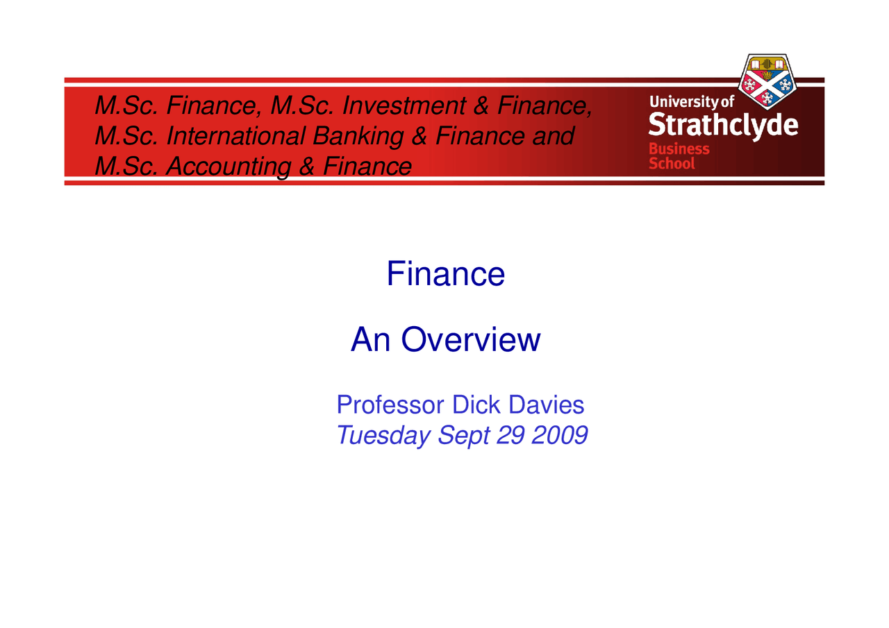 Finance Tutorial 5 2 Docsity