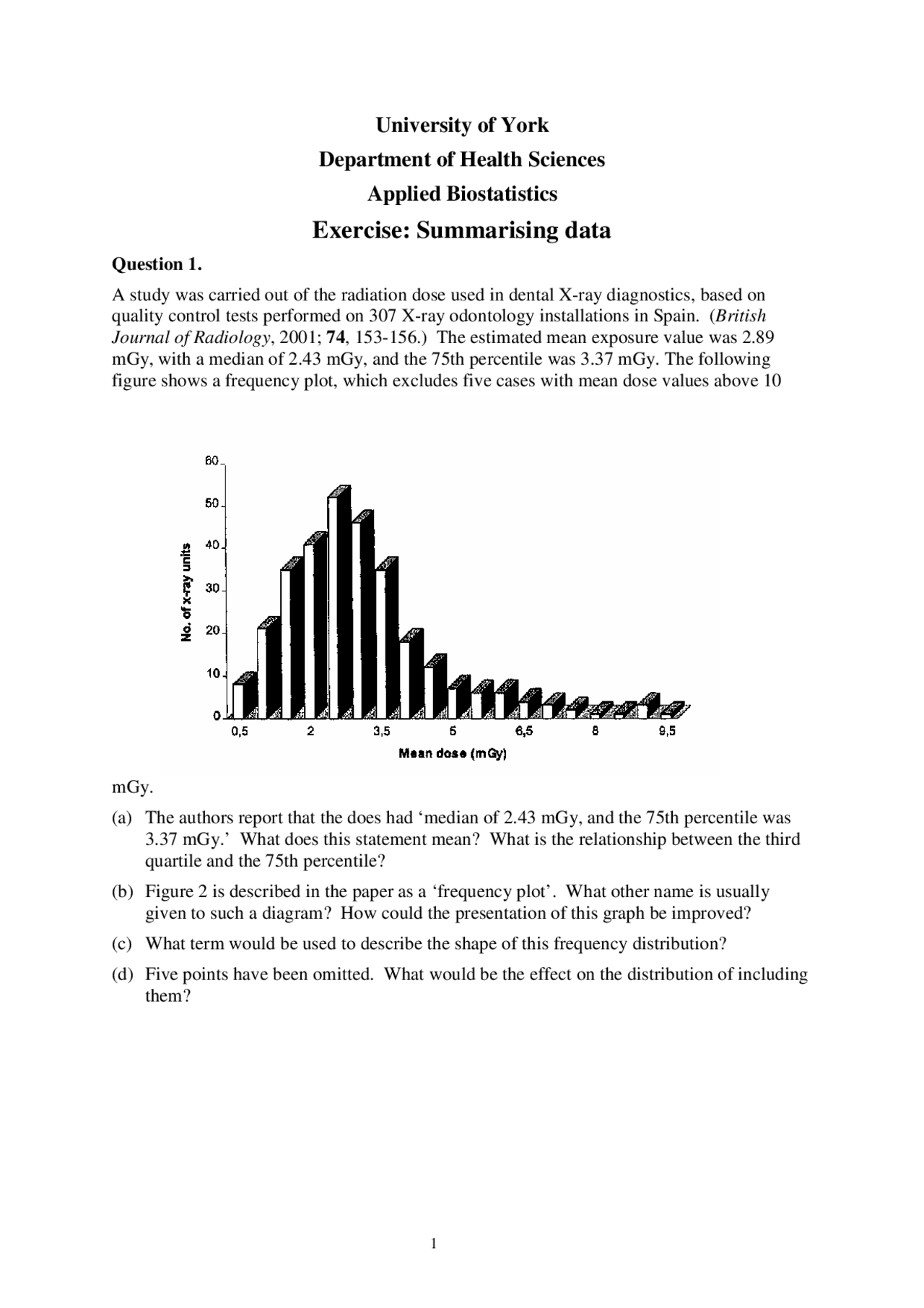 Applied Biostatistics Lecture Notes Mathematics 2 Docsity