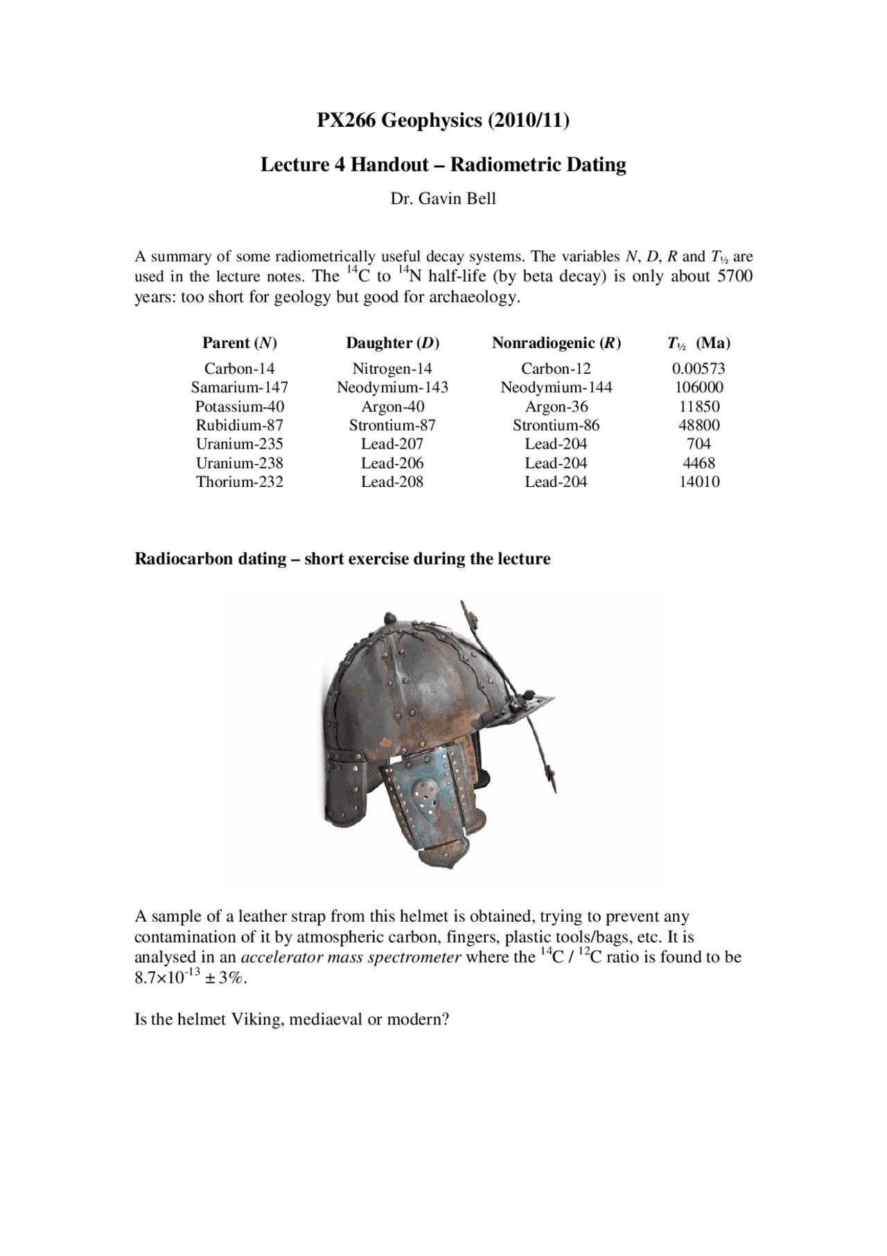 Geophysics Lecture Notes Physics 6 Docsity