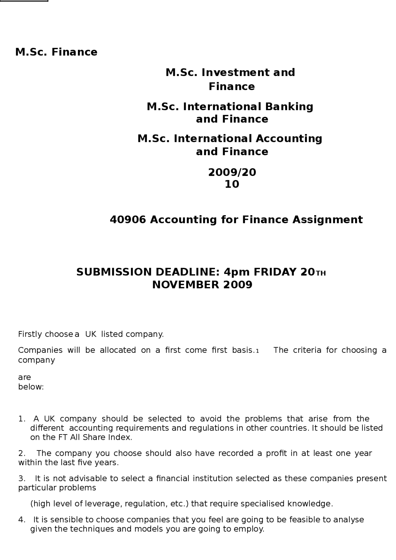 Accounting For Finance Assignment Assignment Margaret Stewart Docsity