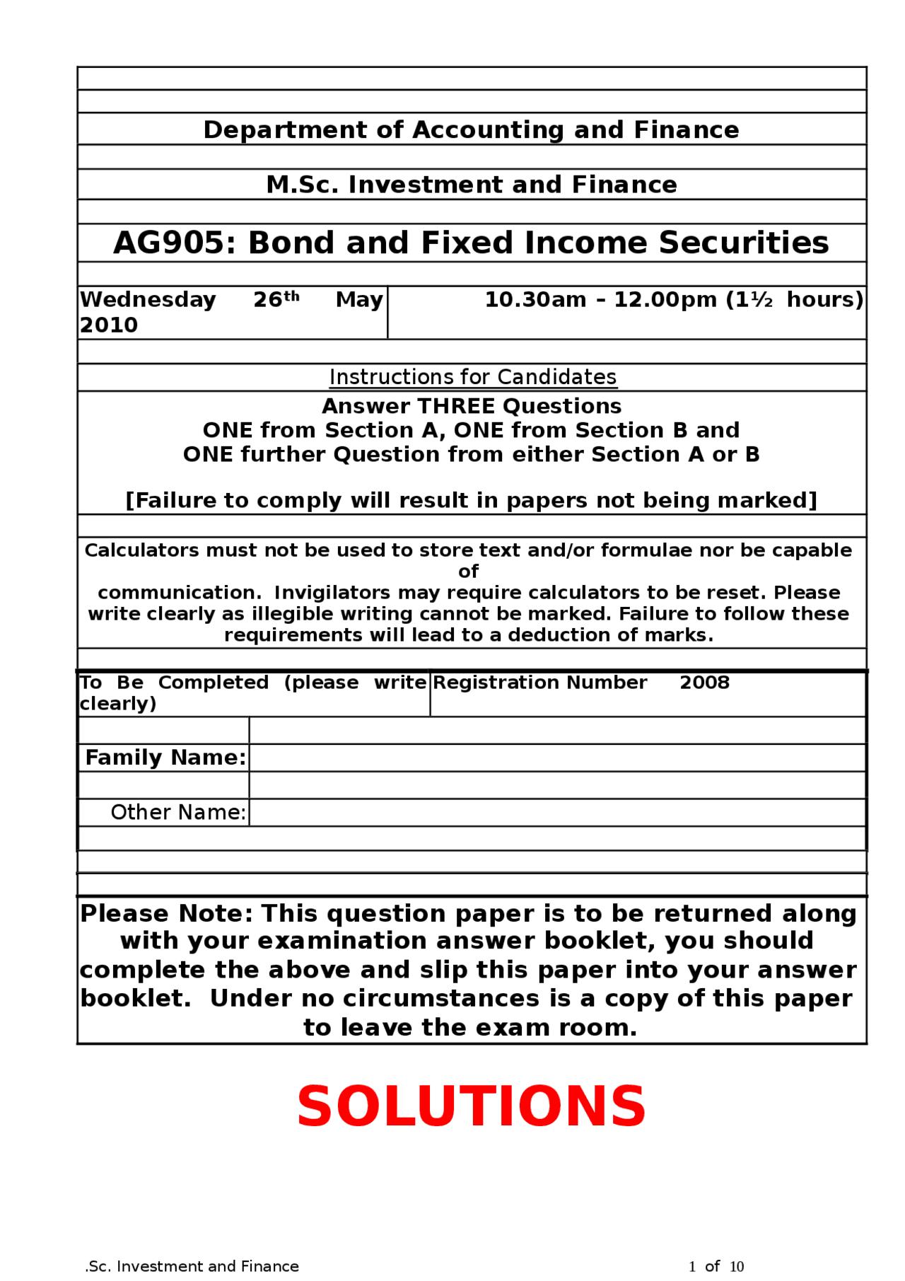 Finance Tutorial 5 29 Docsity