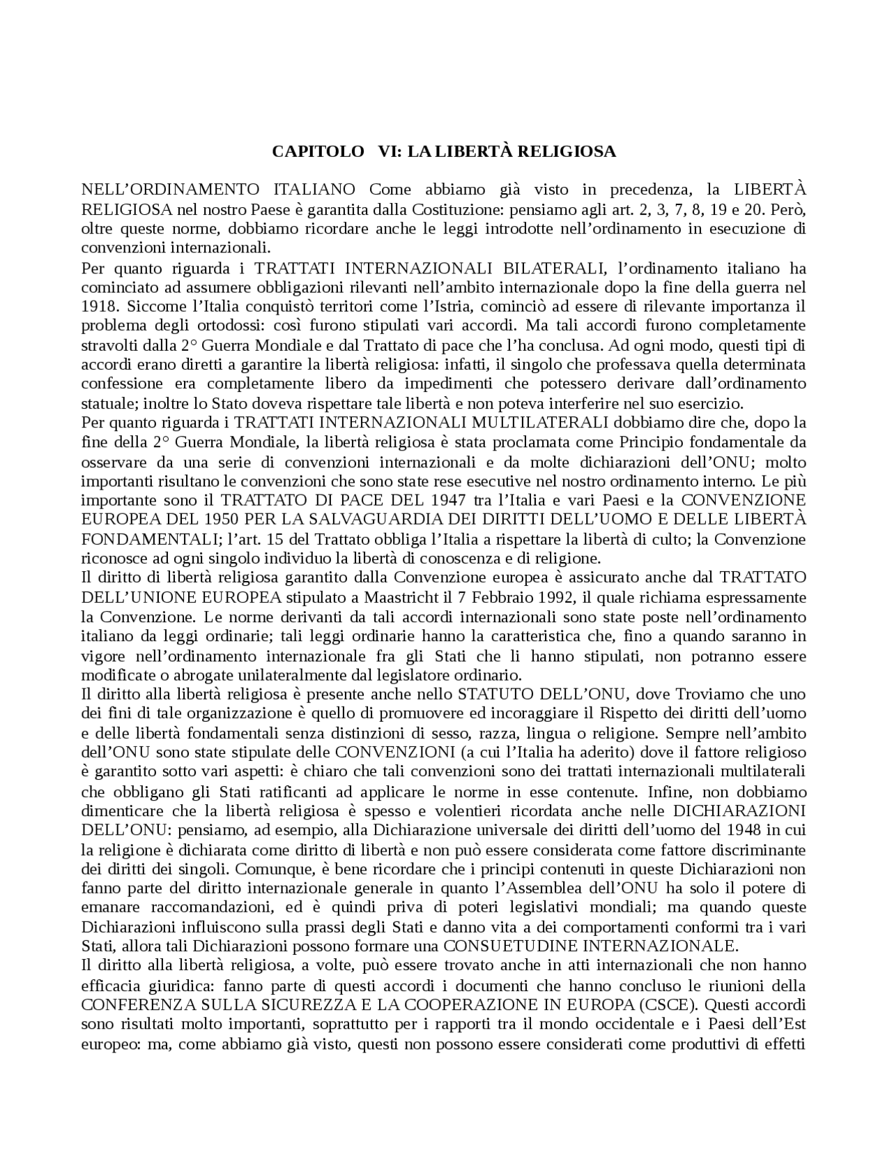 Diritto Ecclesiastico Riassunto Prof Finocchiaro Docsity