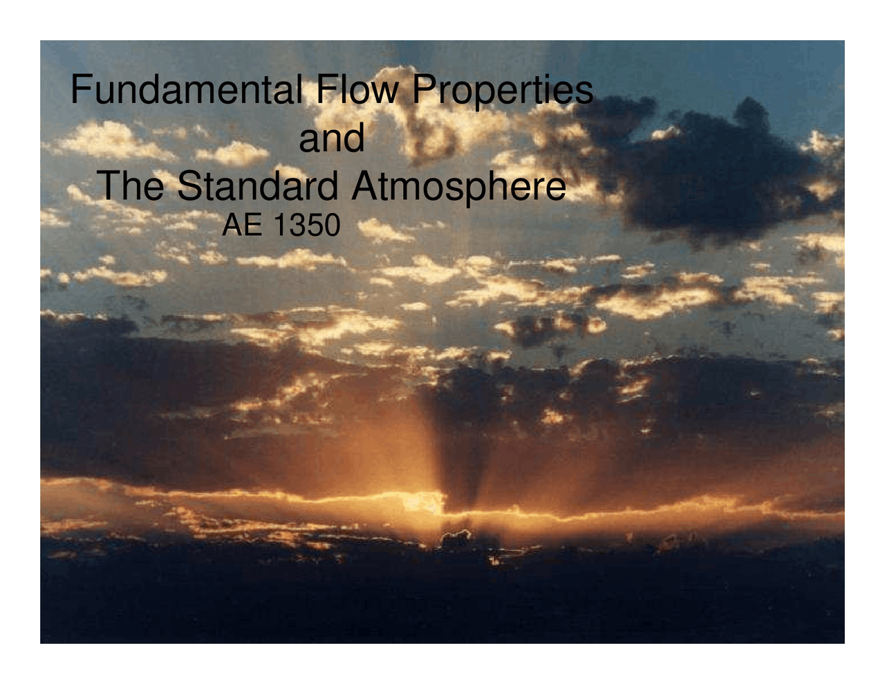 Fundamentals Pressure Density Low Speed Aerodynamics Slides Ae