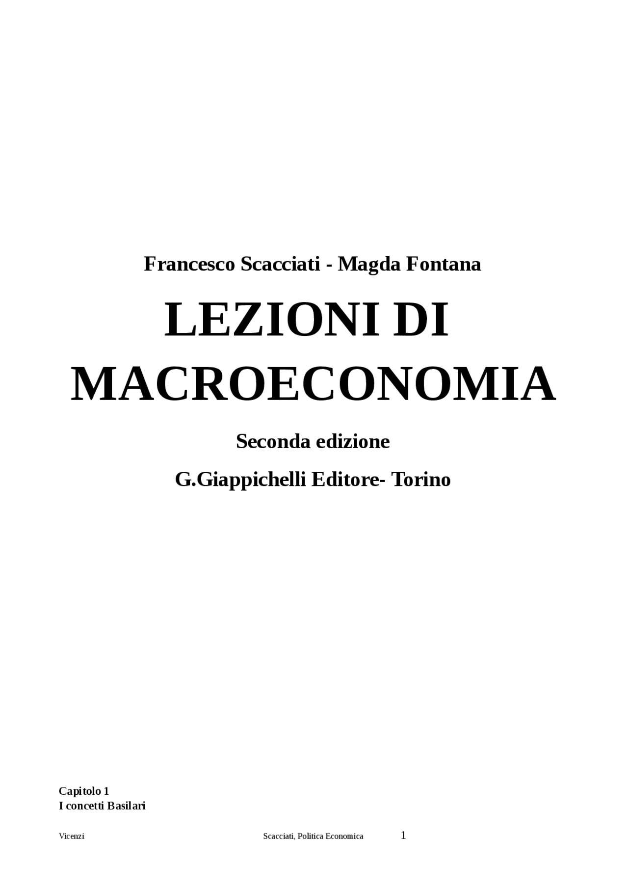 Lezioni Di Macroeconomia Docsity