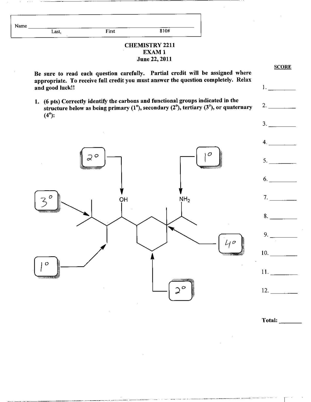 Exam 1 With Solutions Modern Organic Chemistry I CHEM 2211 Docsity exam-1-with-solutions-modern-organic-chemistry-i-chem-2211-docsity