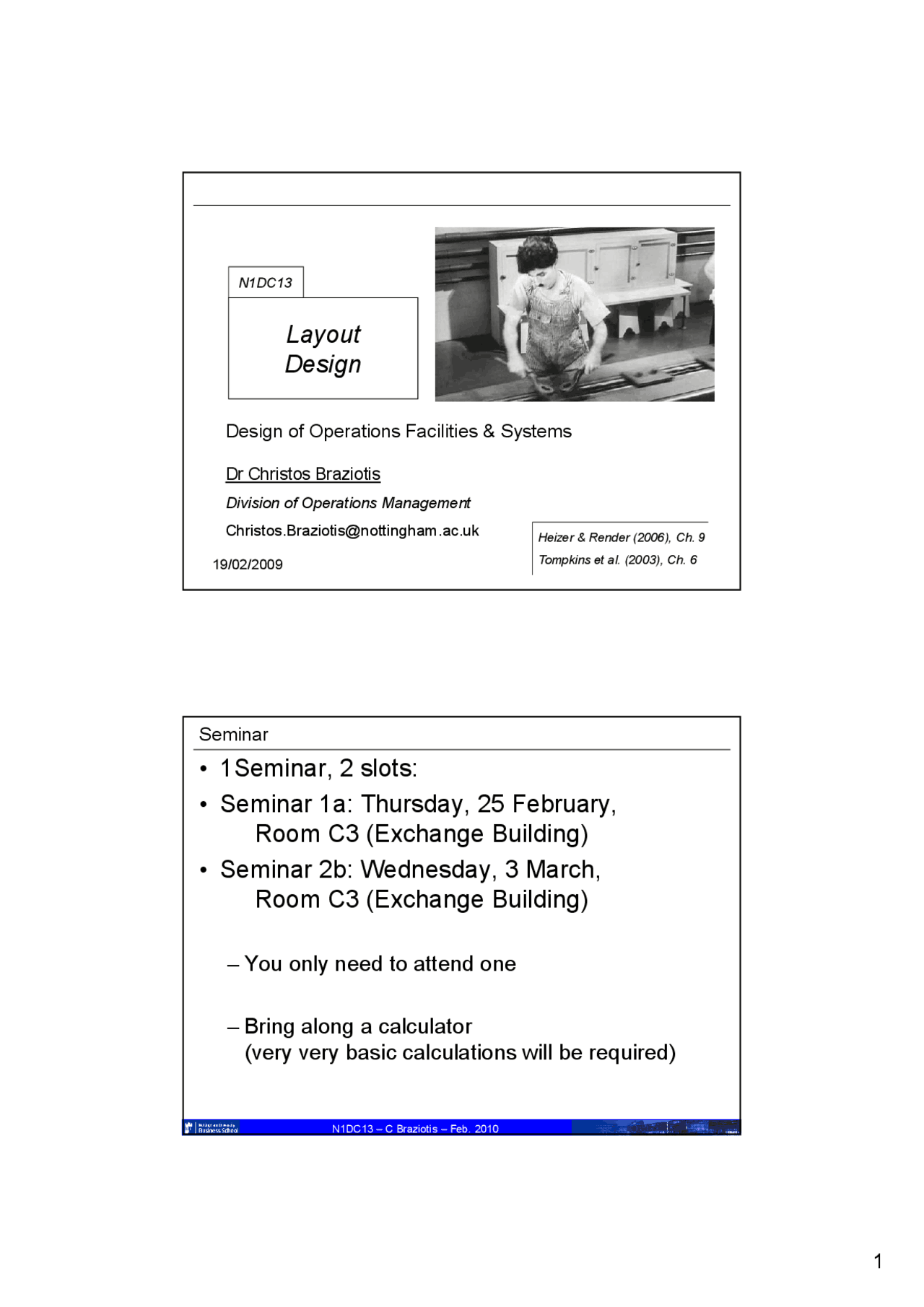 Intro To Layout Design Lecture Design Of Operations Facilities And