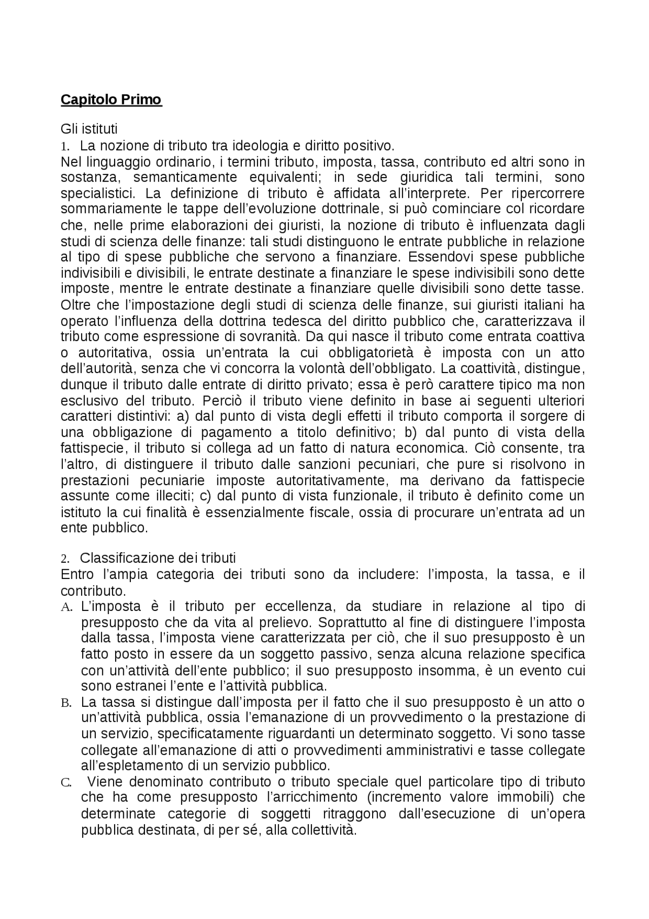 Diritto Tributario Docsity