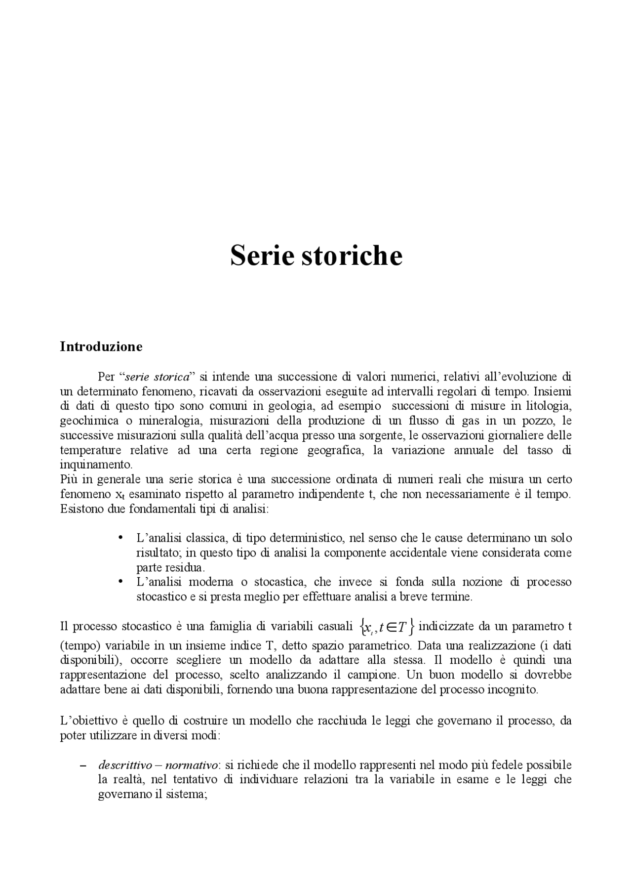 5a Serie Storiche Docsity