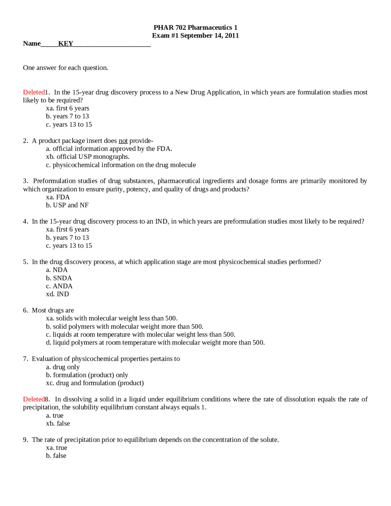 40 Multiple Choice Questions On Physics 1 Examination 1 Phar 702