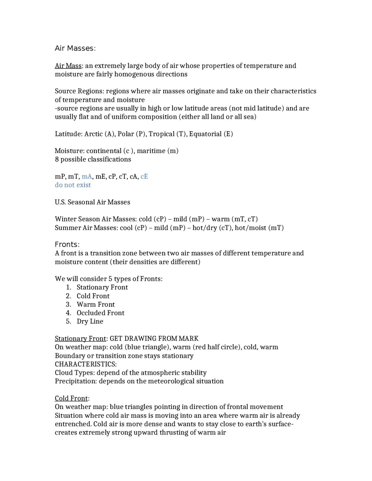 Final Exam Notes Meteorology Geog 220 Docsity