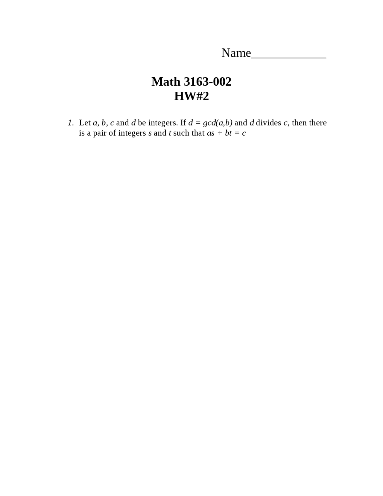 Homework 2 Introduction To Modern Algebra Math 3163 Quizzes