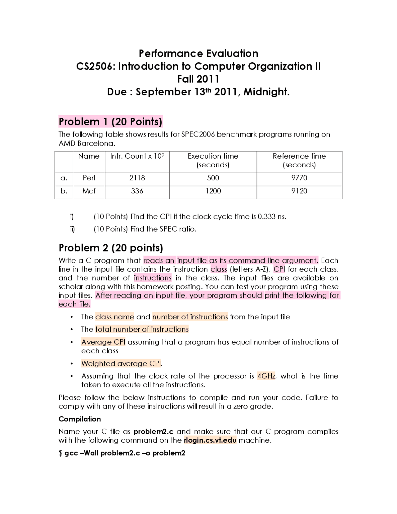 Performance Evaluation Introduction To Computer Organization Cs