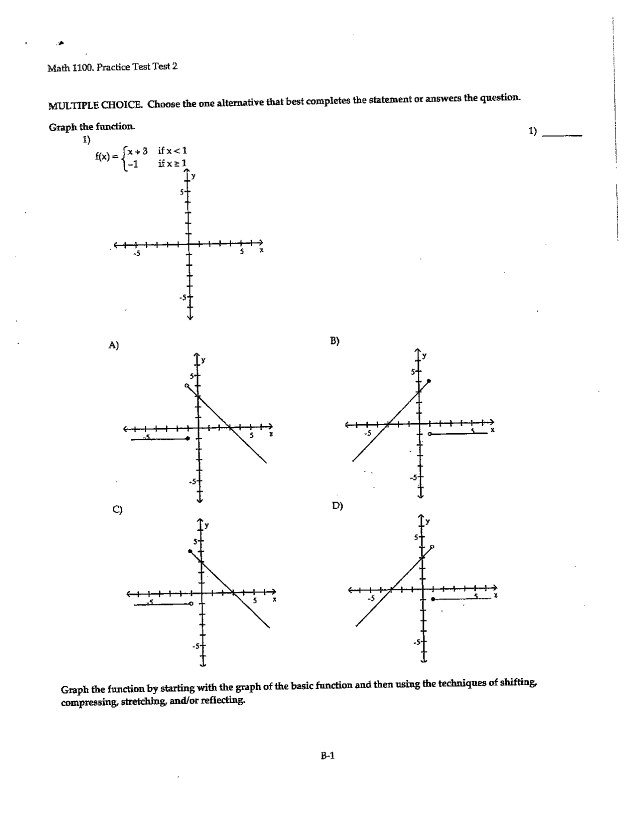 24 Questions With Answers Key On Linear Algebra Practice Exam 2