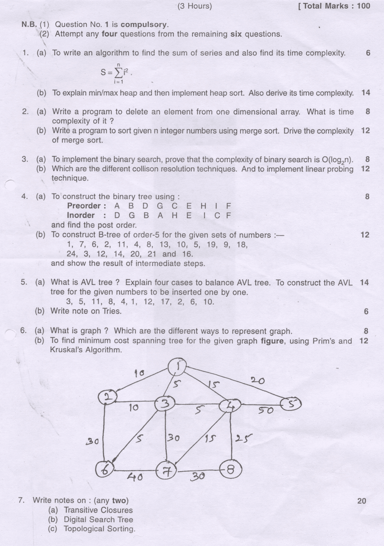 Test Paper - Analysis of Algorithm and Design - Mumbai University ...