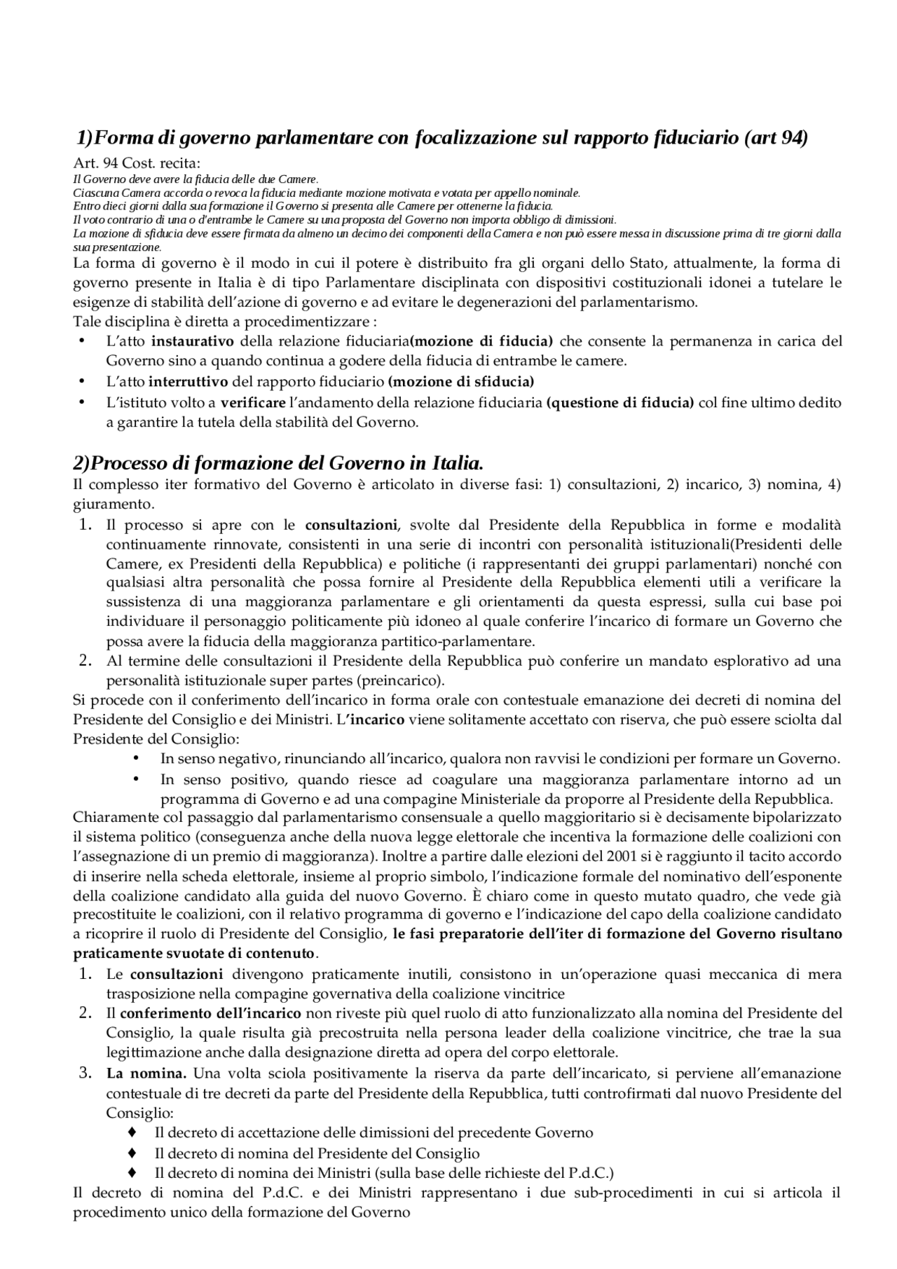 Domande Diritto Pubblico Docsity