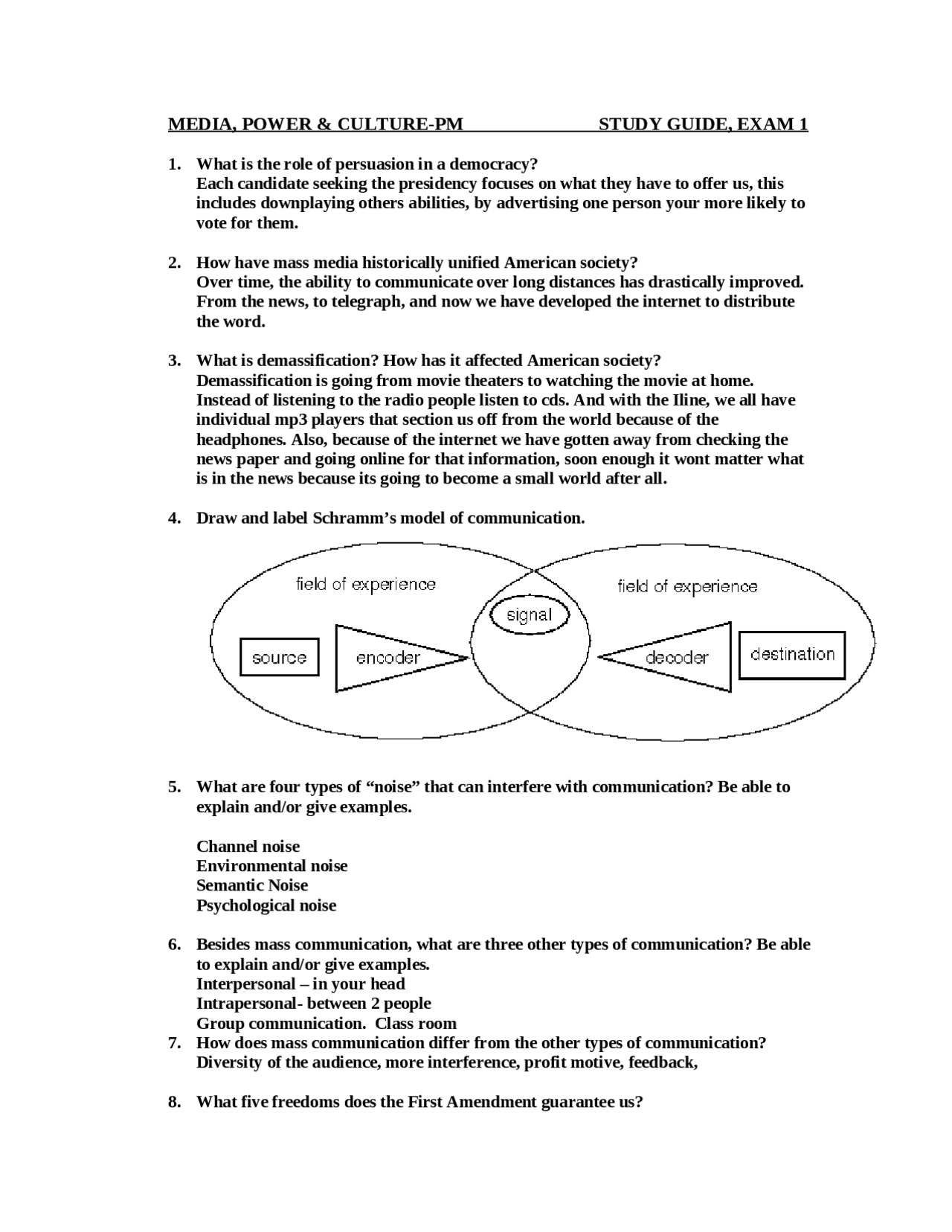 Media, Power and Culture | Study Guide Exam 1 | JMC 20001 | Study notes ...